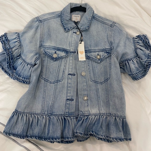 Jackets & Coats | New With Tags Super Cute Denim Jacket Size Small ...
